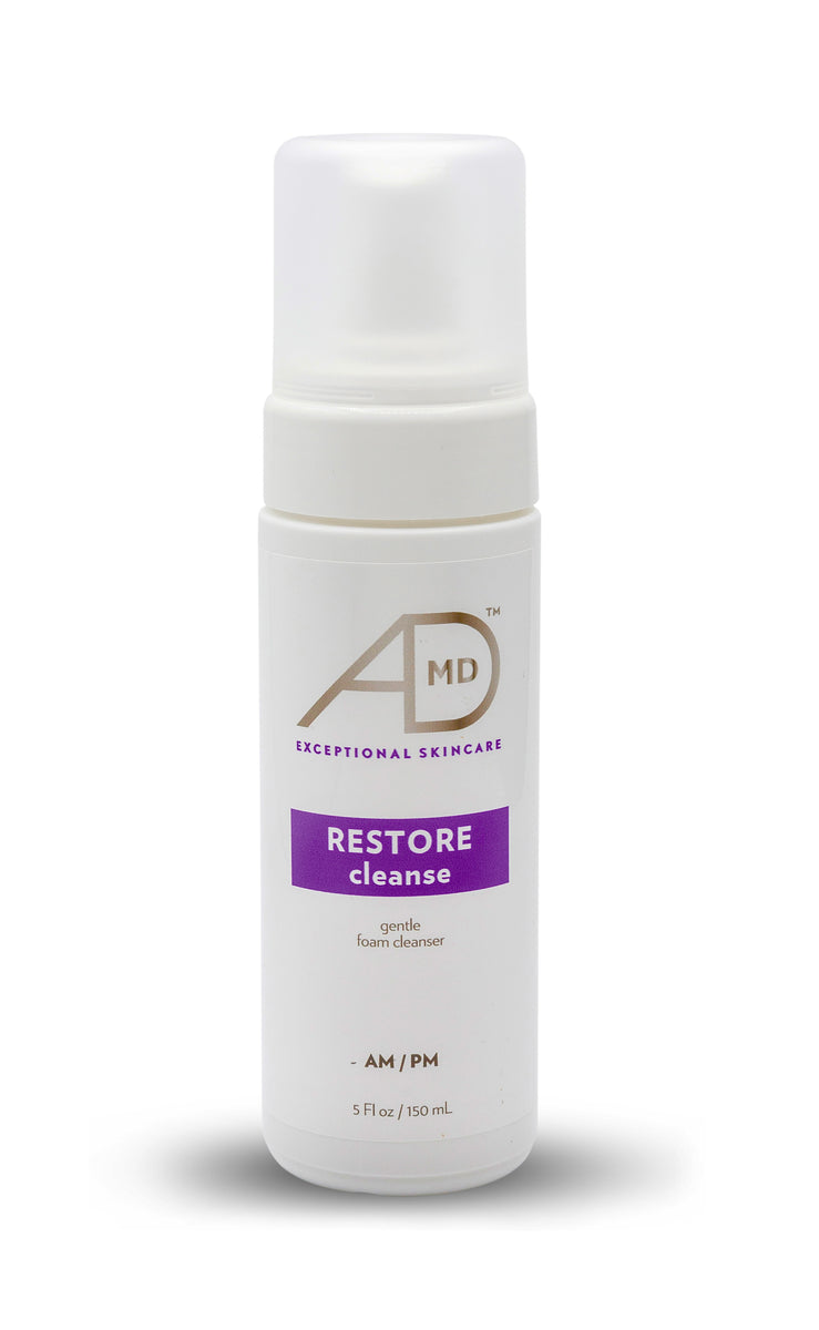Restore Cleanse foaming cleanser for sensitive skin ADMD Skincare ...